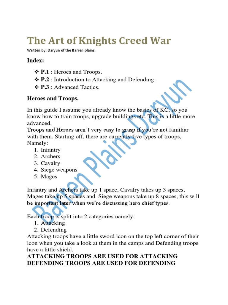 The Art of Knights Creed War | PDF | Siege | Castle