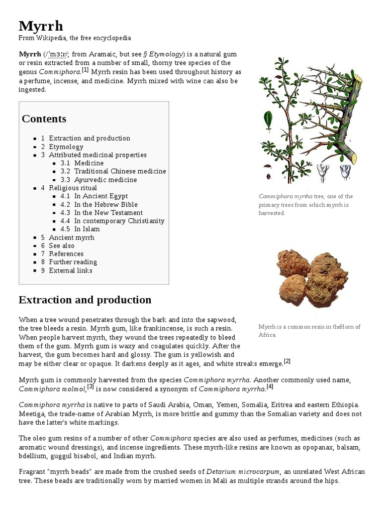 Myrrh Plant | PDF | Religion And Belief