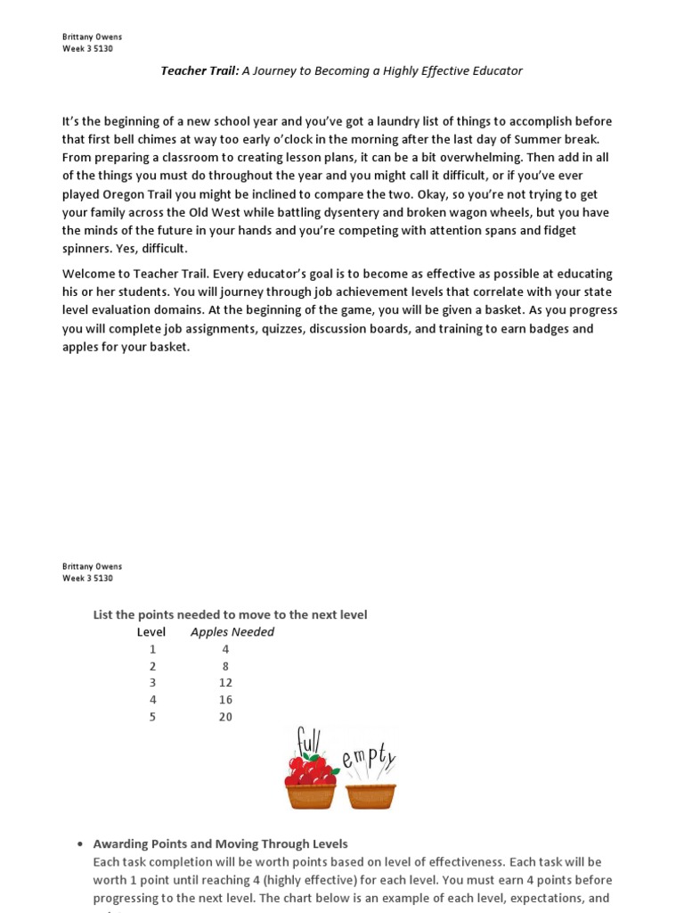 Gamification Bowens Week3 5130 | PDF | Classroom | Lesson Plan