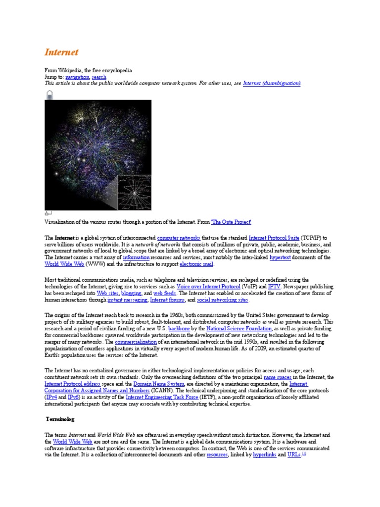 Internet: This Article Is About The Public Worldwide Computer Network ...