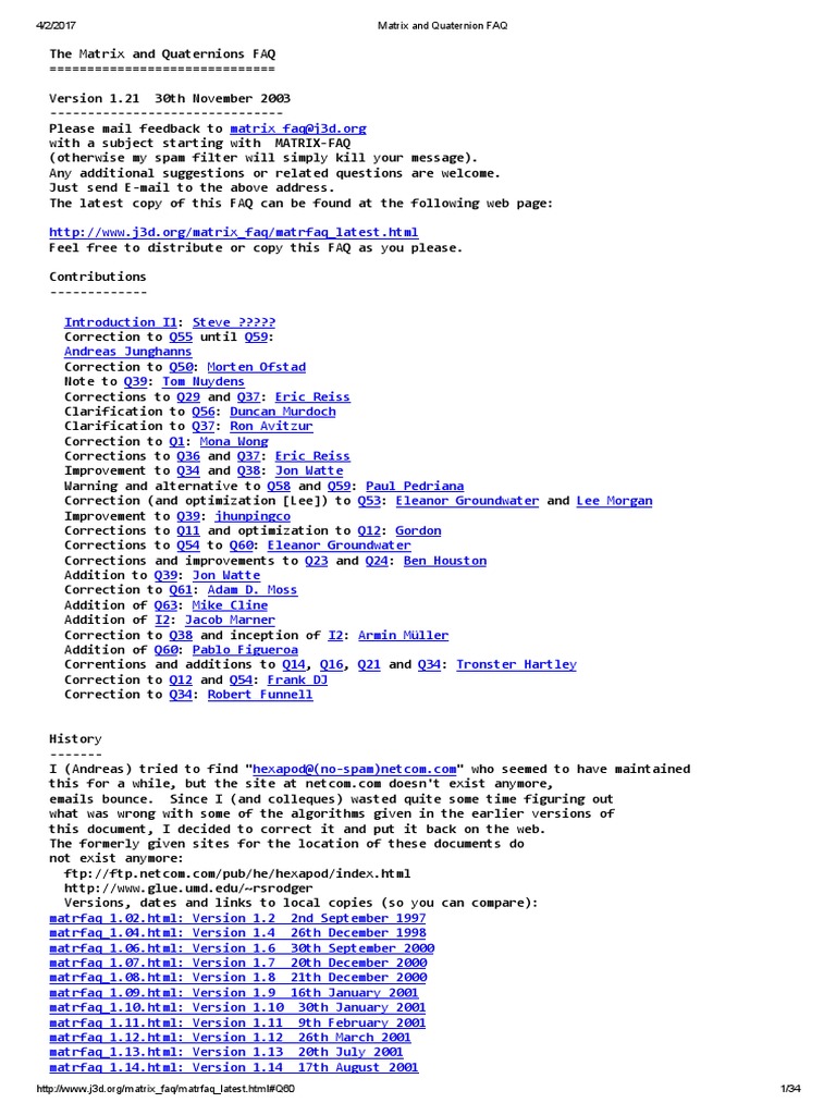 Representing Attitude. Euler Angles, Unit Quaternions, and Rotation ...