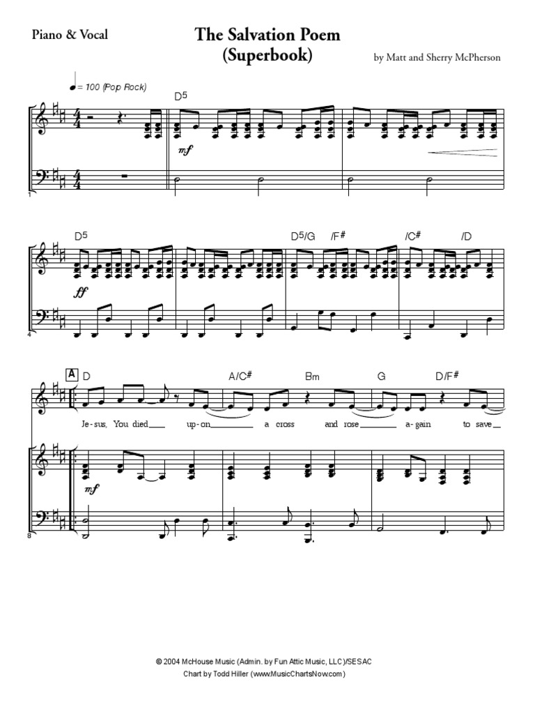 The Salvation Poem SuperbookPiano D | Loisirs