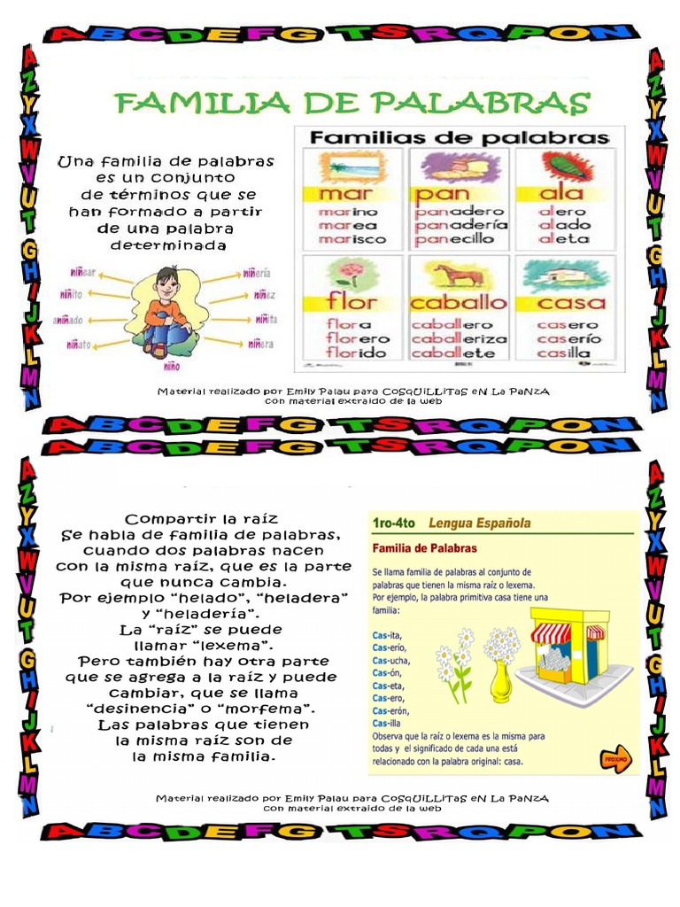 Familia de Palabras | PDF