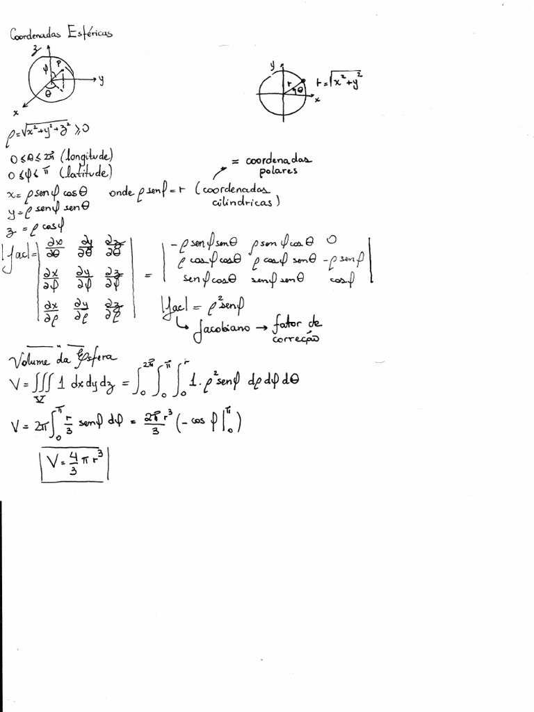 Calculus - Triple Integral: Sphere | PDF
