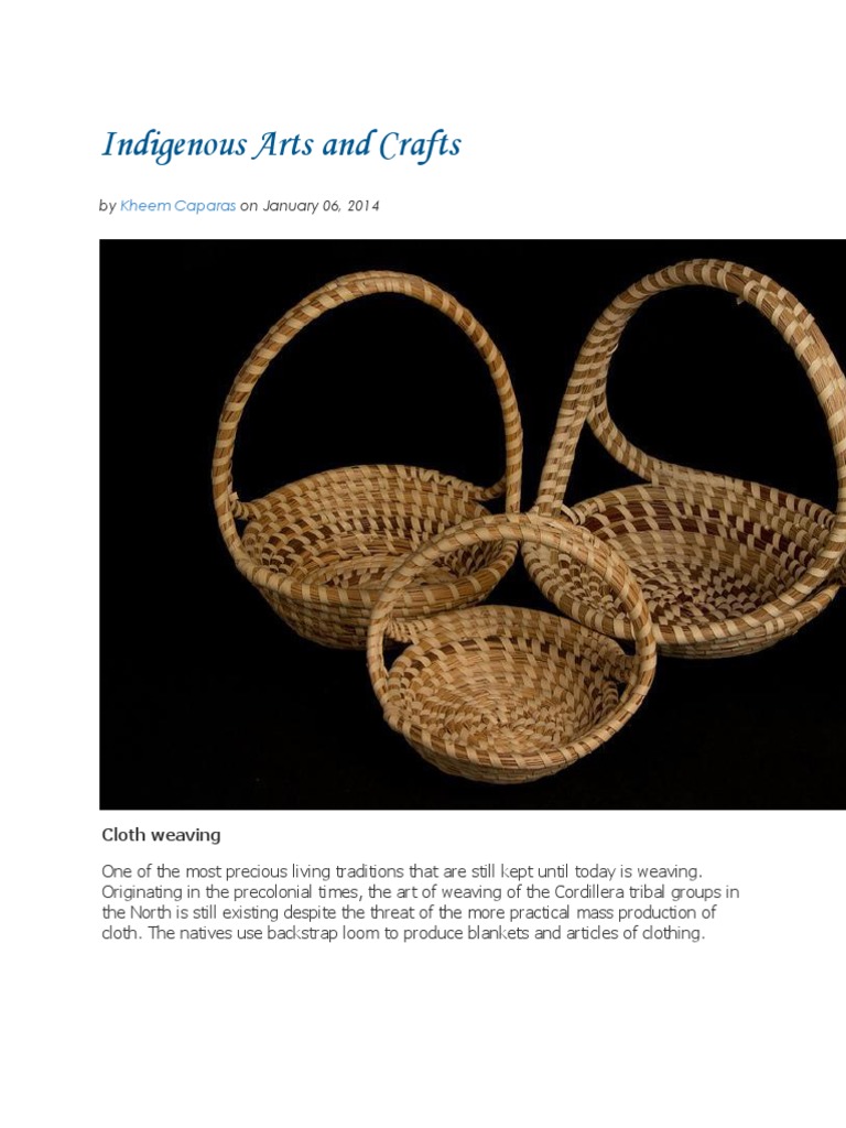 Indigenous Crafts of the Philippines | PDF | Gemstone | Weaving