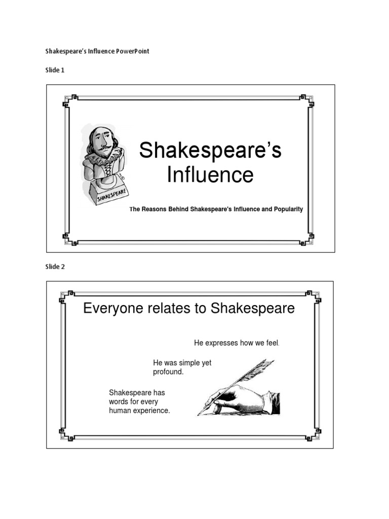 Shakespeare's Lasting Influence | PDF