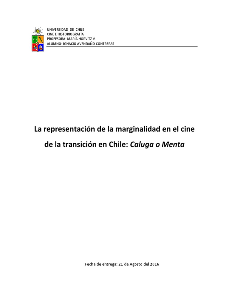 Caluga o Menta | PDF | Chile | Estereotipos