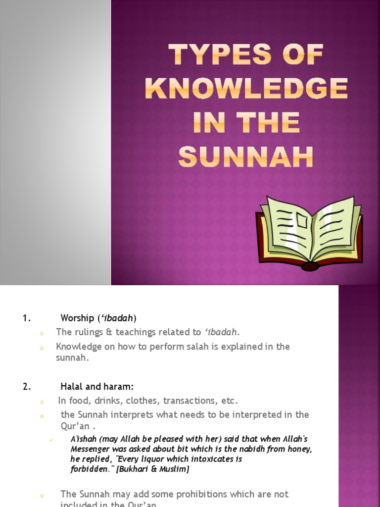 Types of Knowledge in The Sunnah | PDF | Muhammad | Quran