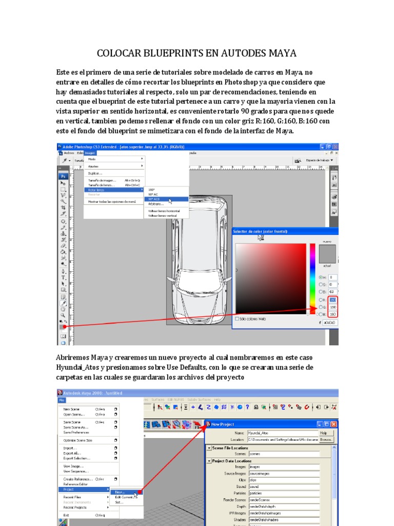 Colocar Blueprints en Autodesk Maya | Descargar gratis PDF | Autodesk ...