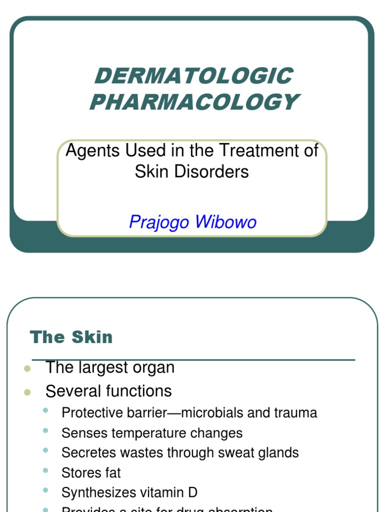 Dermatologic Pharmacology | Topical Medication | Epidermis