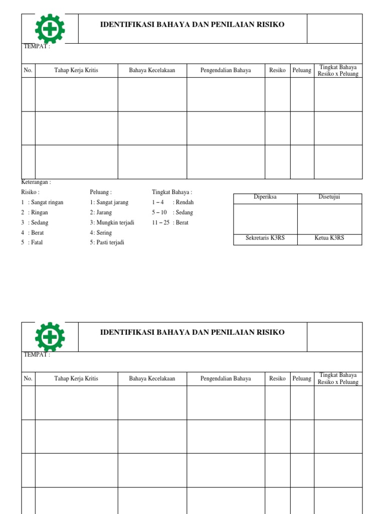 Contoh Form IBPR untuk Penilaian Risiko | PDF