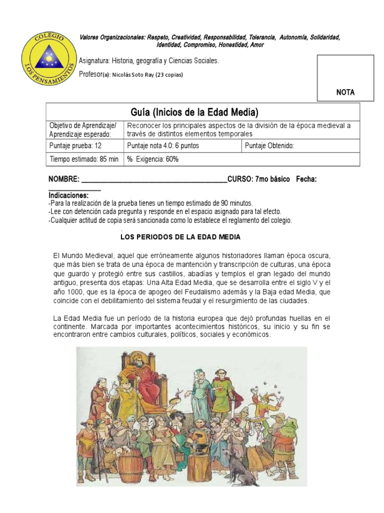 Guia de La Edad Media 7mo | PDF | Edades medias | imperio Romano