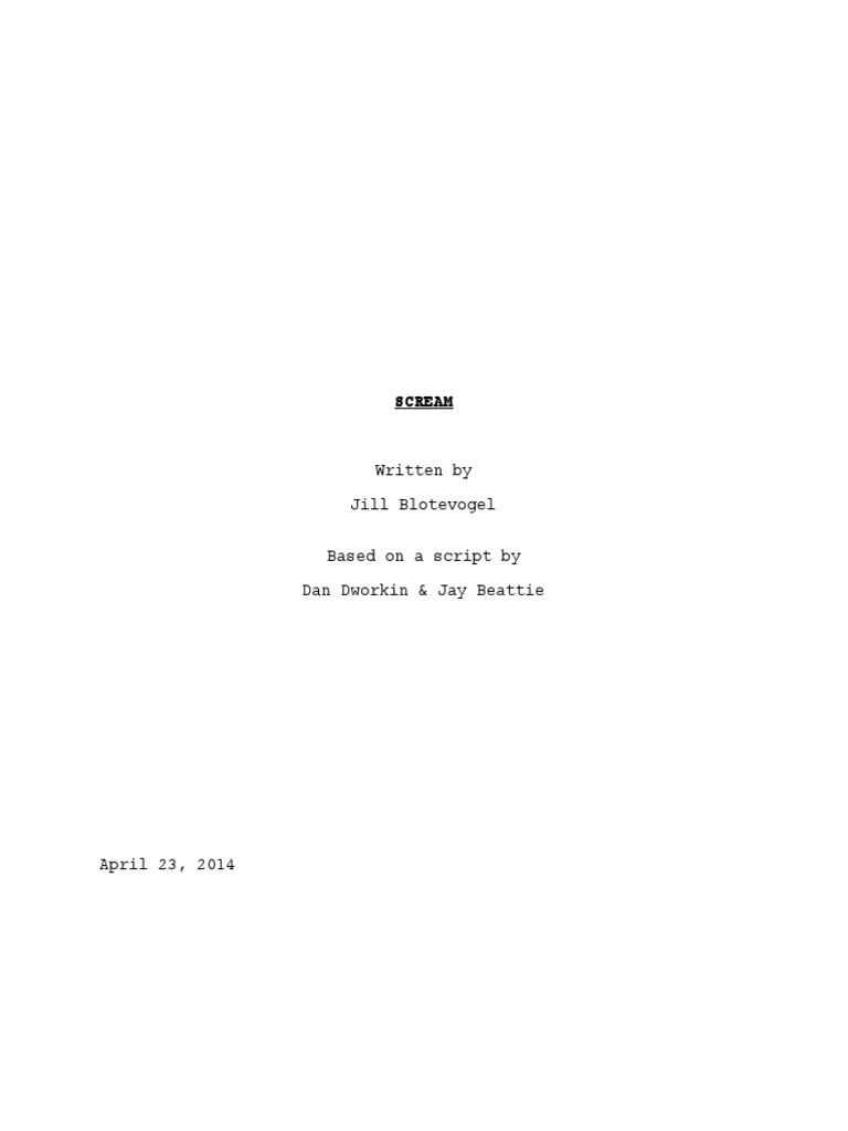 Scream 1x01 Pilot Pdf Leisure