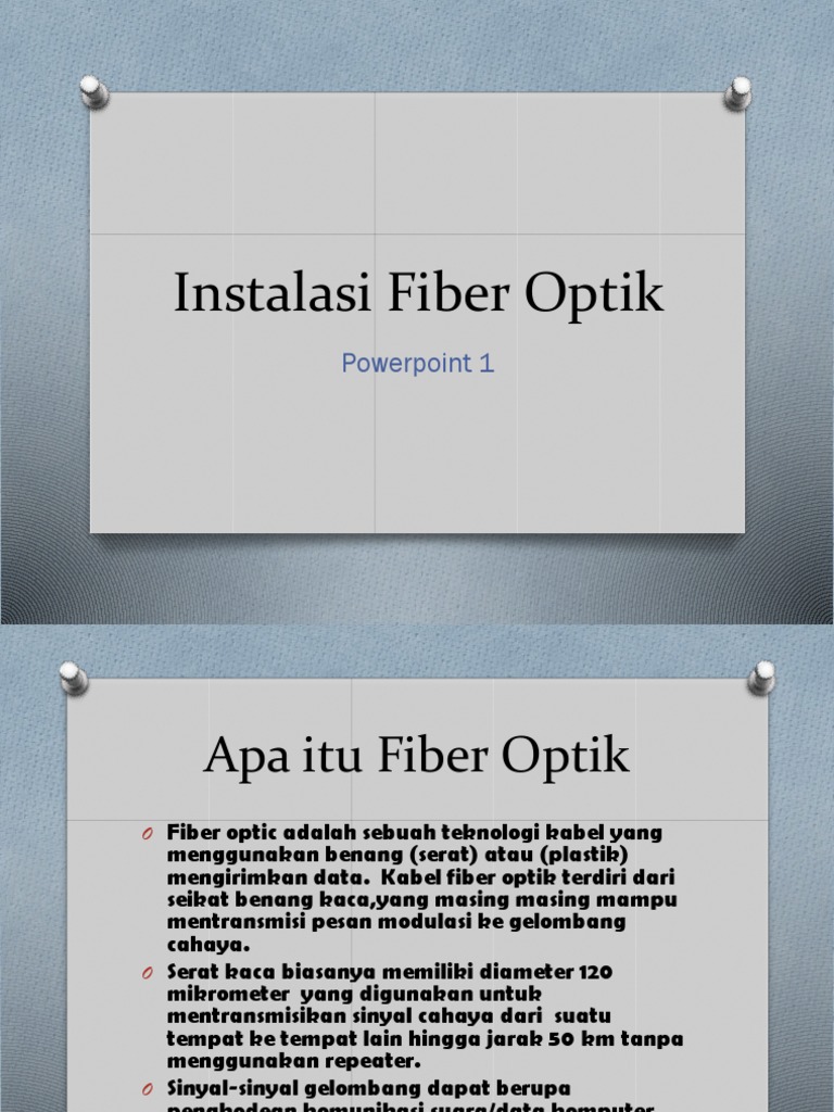 Struktur dan Prinsip Fiber Optik | PDF