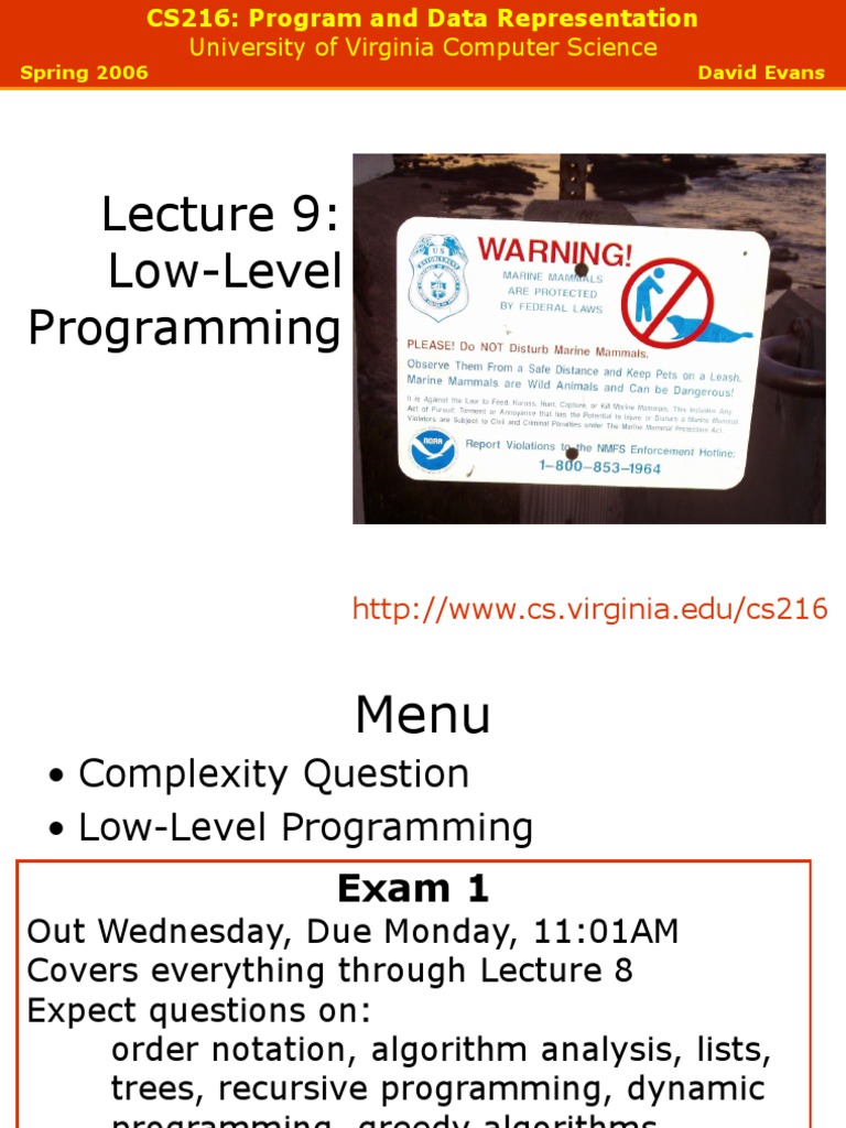 Low-Level Programming: University of Virginia Computer Science ...