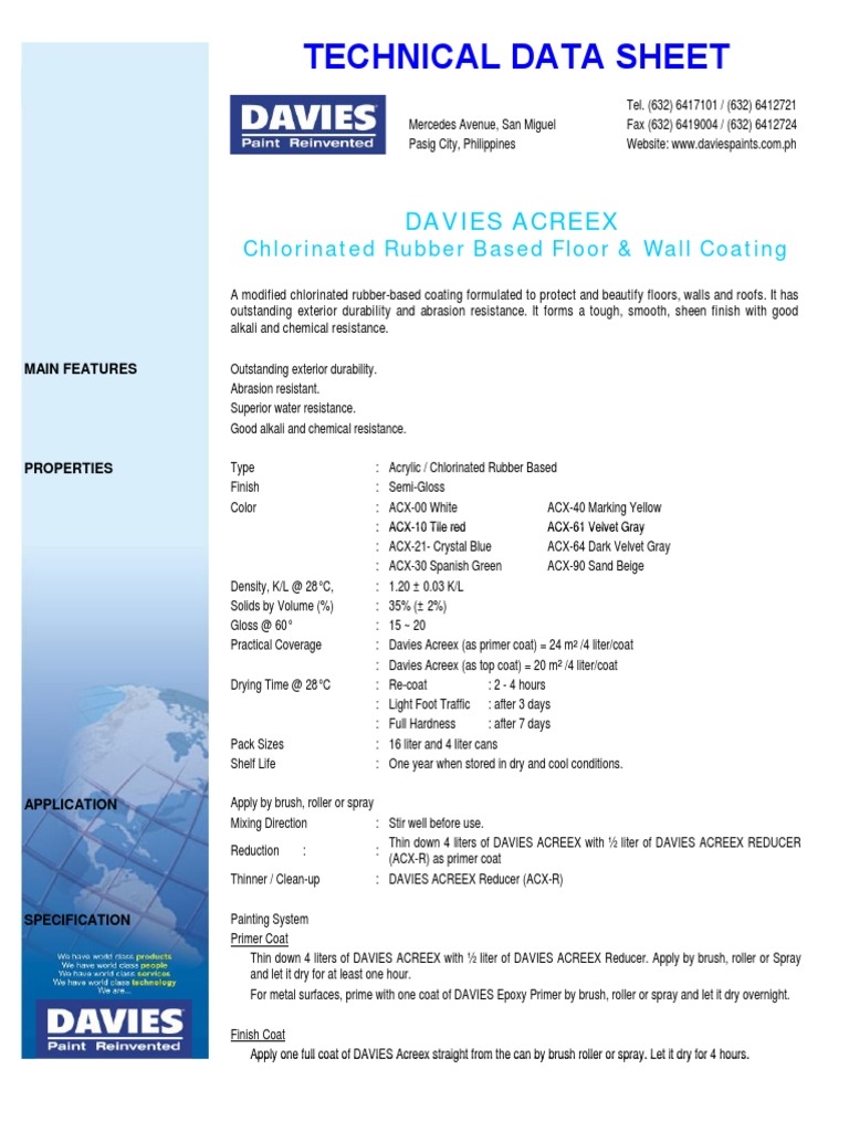 Davies Acreex Tds | PDF | Industrial Processes | Art Media