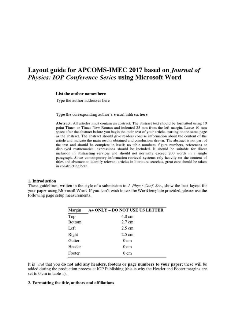 Apcomsimec2017 Ioptemplate | PDF | Bracket | Abstract (Summary)
