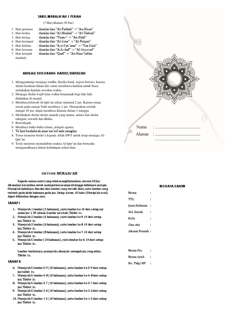 Buku Tahfidz | PDF