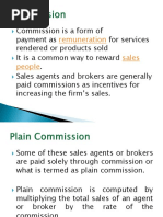 Types of Commission | PDF | Salary | Employment