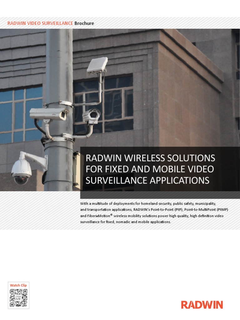 Video Surveillance Application Brochure | PDF | Internet Access | Wireless