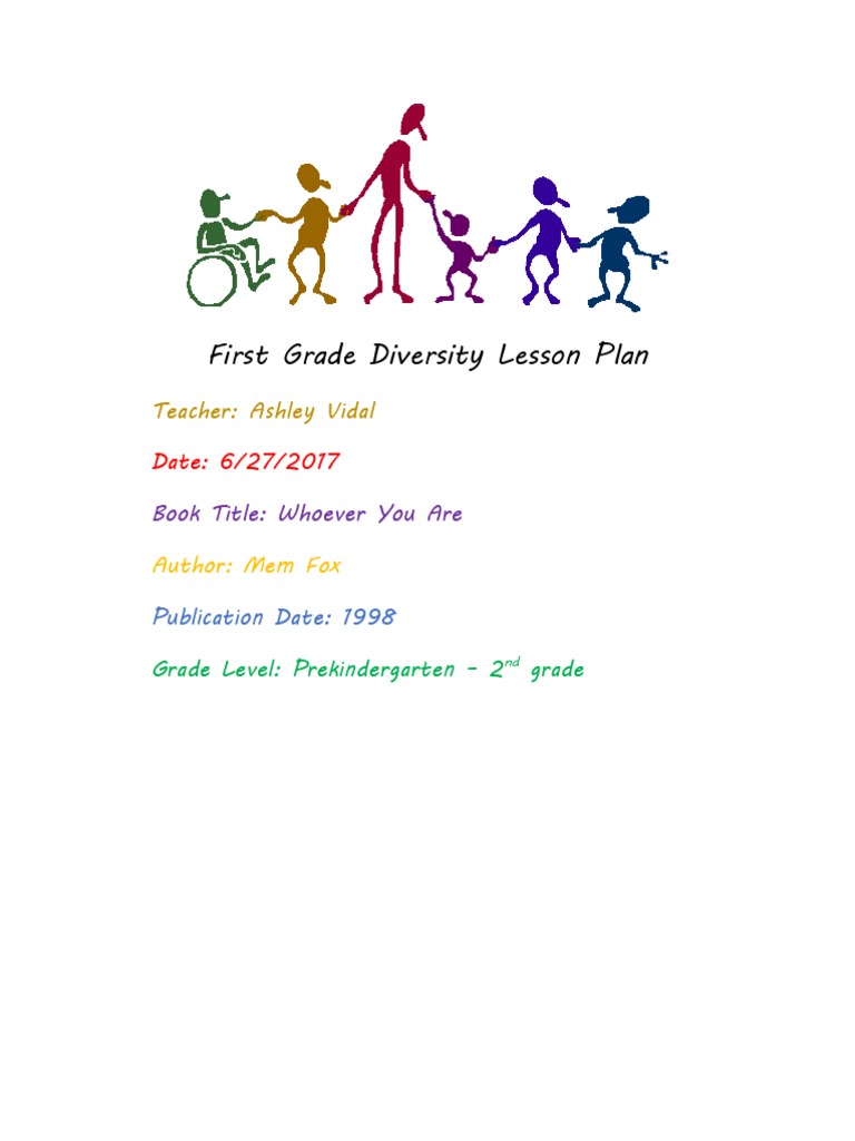 first grade diversity lesson plan | Lesson Plan | Reading Comprehension ...