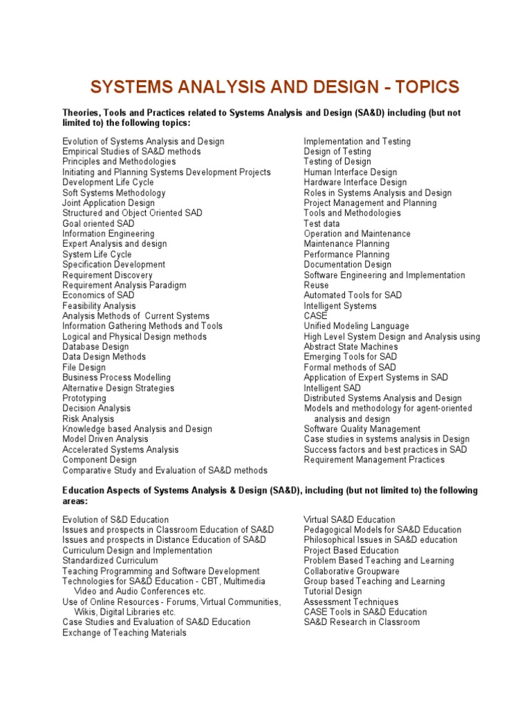 System Analysis and Design | PDF | Software Development Process | System