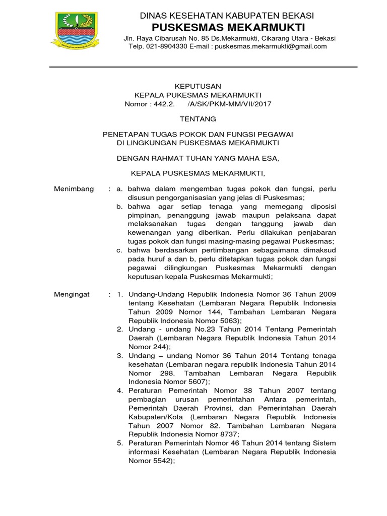 Contoh Draft SK | PDF