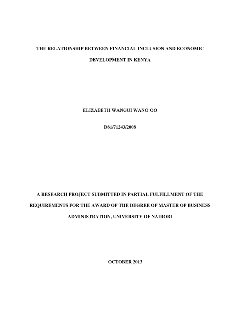 Elizabeth Wangui Wangoo Theory For Inclusion | PDF | Economic ...