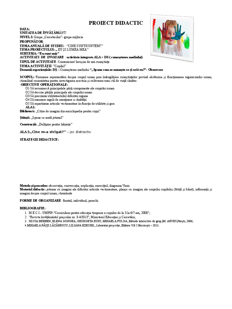 1.proiect Didactic Ds Observare | PDF
