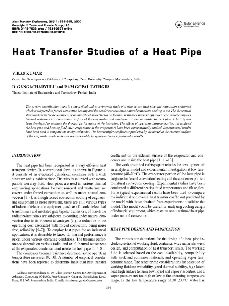 Heat Transfer Studies | Download Free PDF | Heat Transfer | Heat
