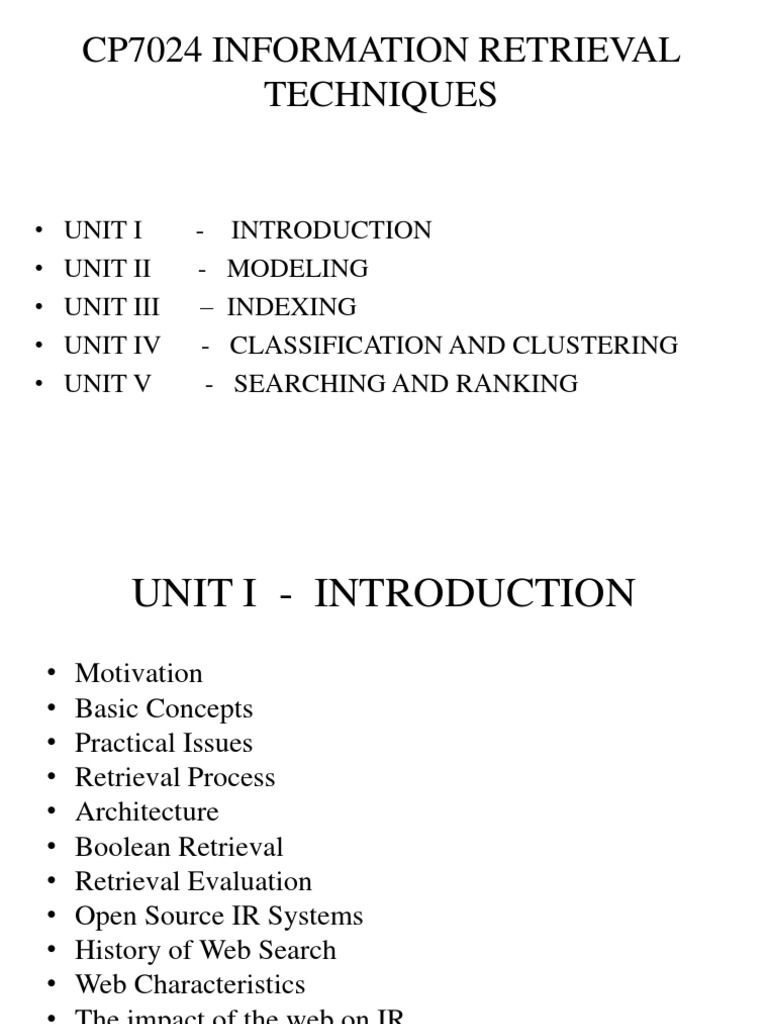 CompletedUNIT 1 PPT 10.7.17 | PDF | Information Retrieval | Search ...