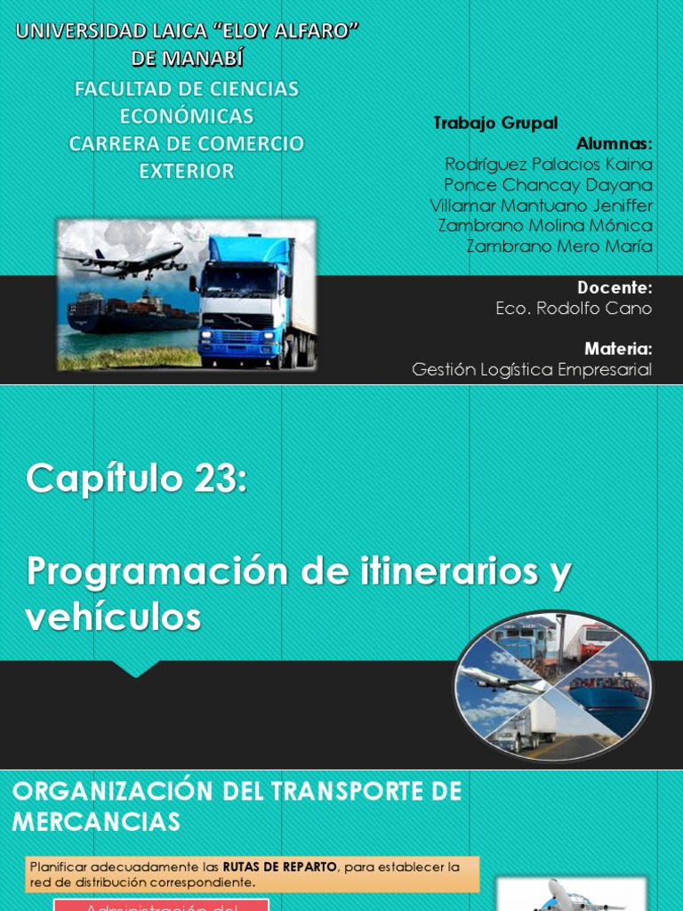 Capitulo 23 - Programacion de Itinerario y Vehiculos | PDF | Transporte ...