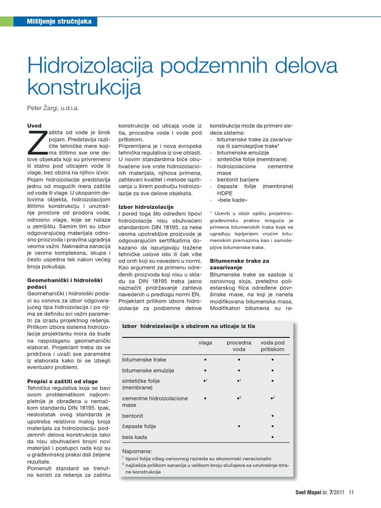 Hidroizolacija PDF | PDF