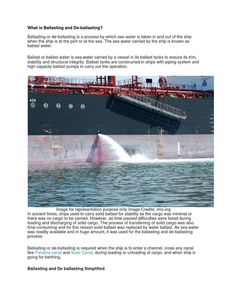 What Is Ballasting and de | PDF | Ships | Water Transport