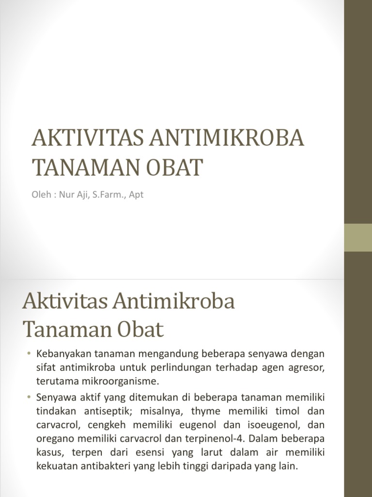 Aktivitas Antimikroba Tanaman Obat | PDF