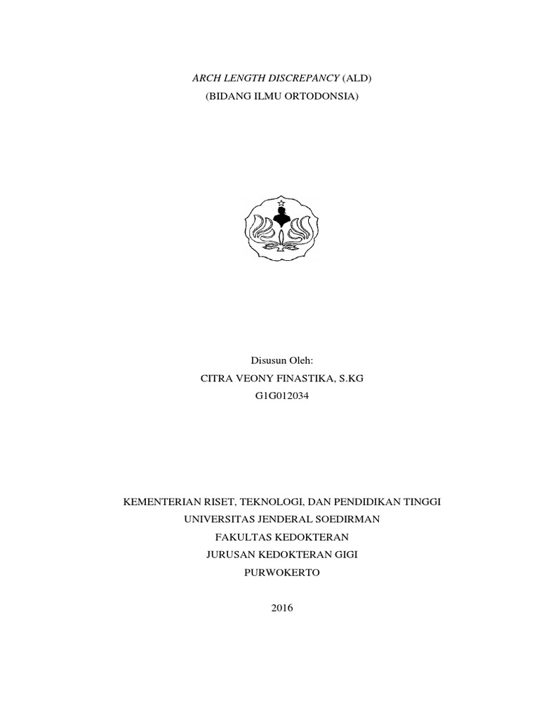 Resume Arch Length Discrepancy (Ald) | PDF | Metode & Bahan Ajar