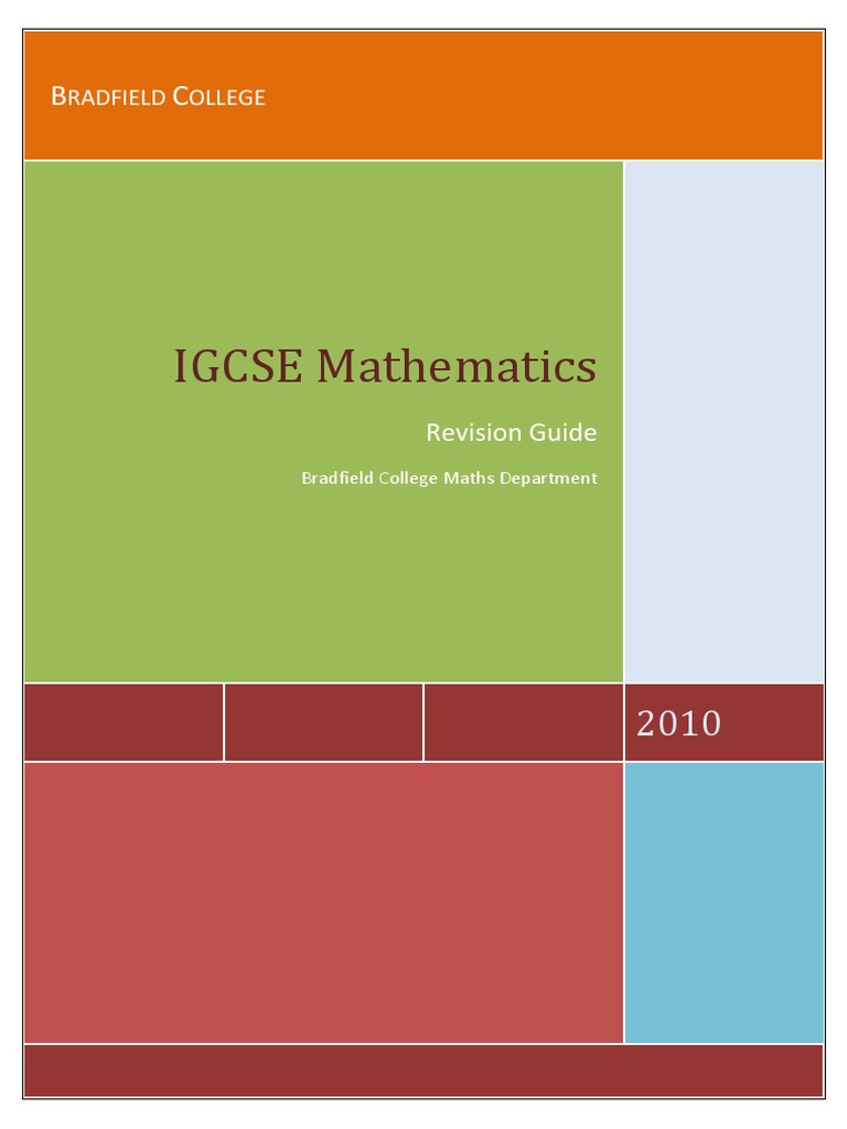 IGCSE Mathematics Revision Guide | PDF | Circle | Probability