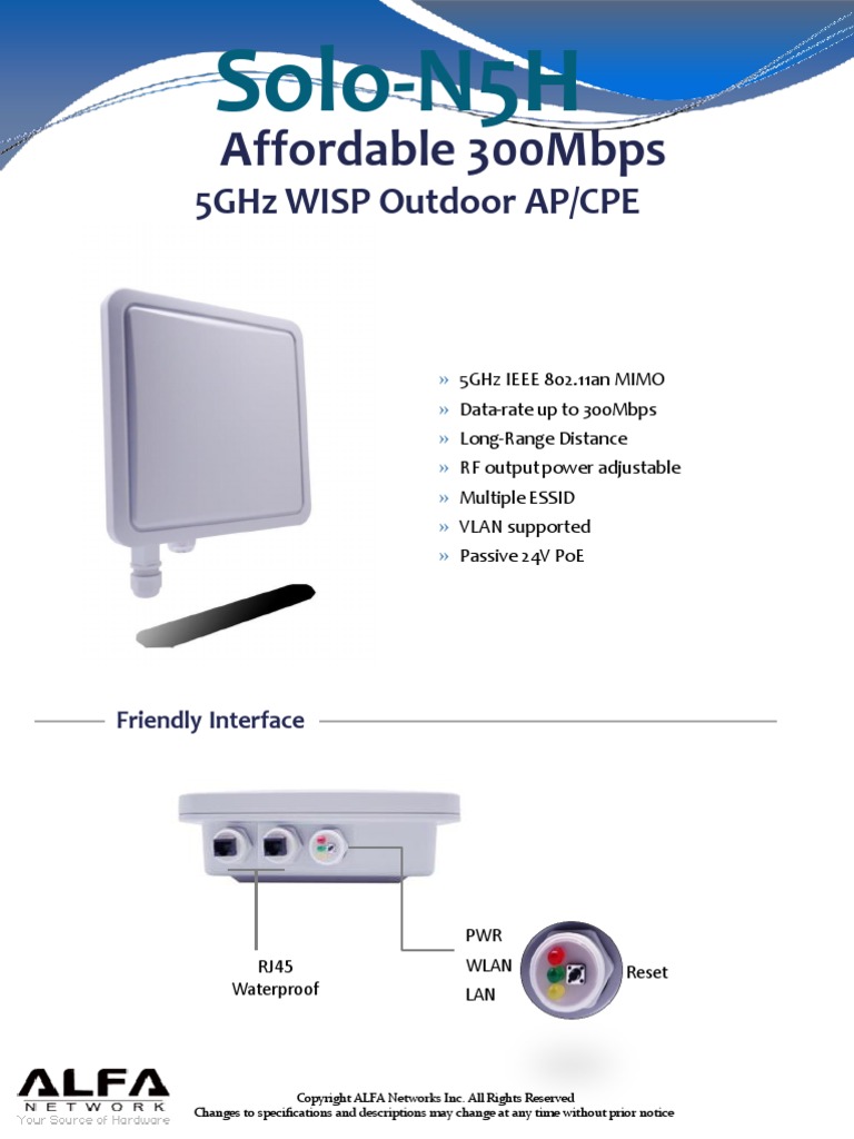 Solo N5H | PDF | Ieee 802.11 | Wireless Lan