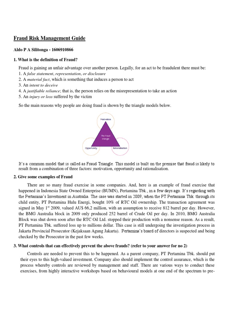 Fraud Risk Management Guide | PDF | Fraud | Risk