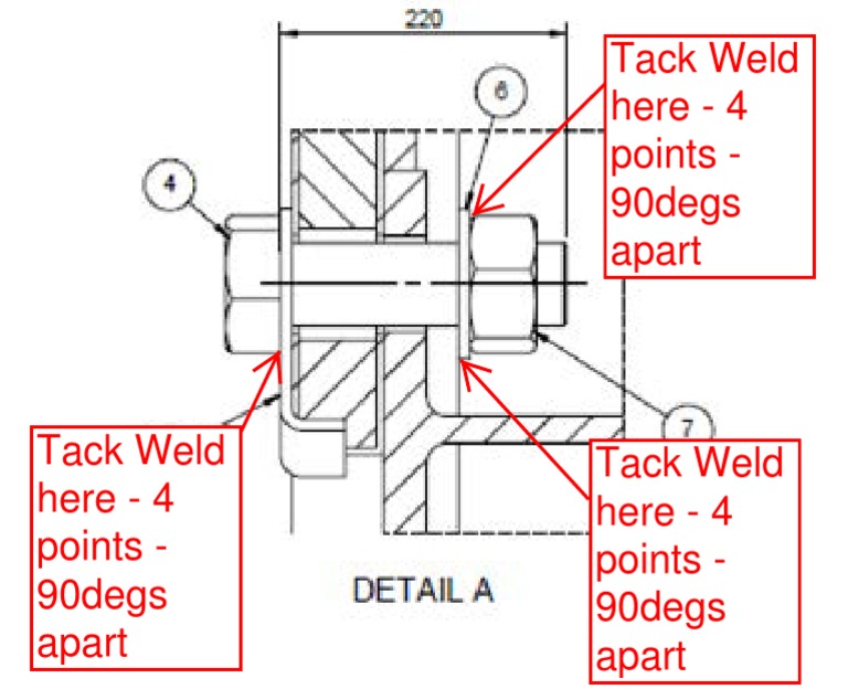 Tack Weld Here - 4 Points - 90degs Apart | PDF