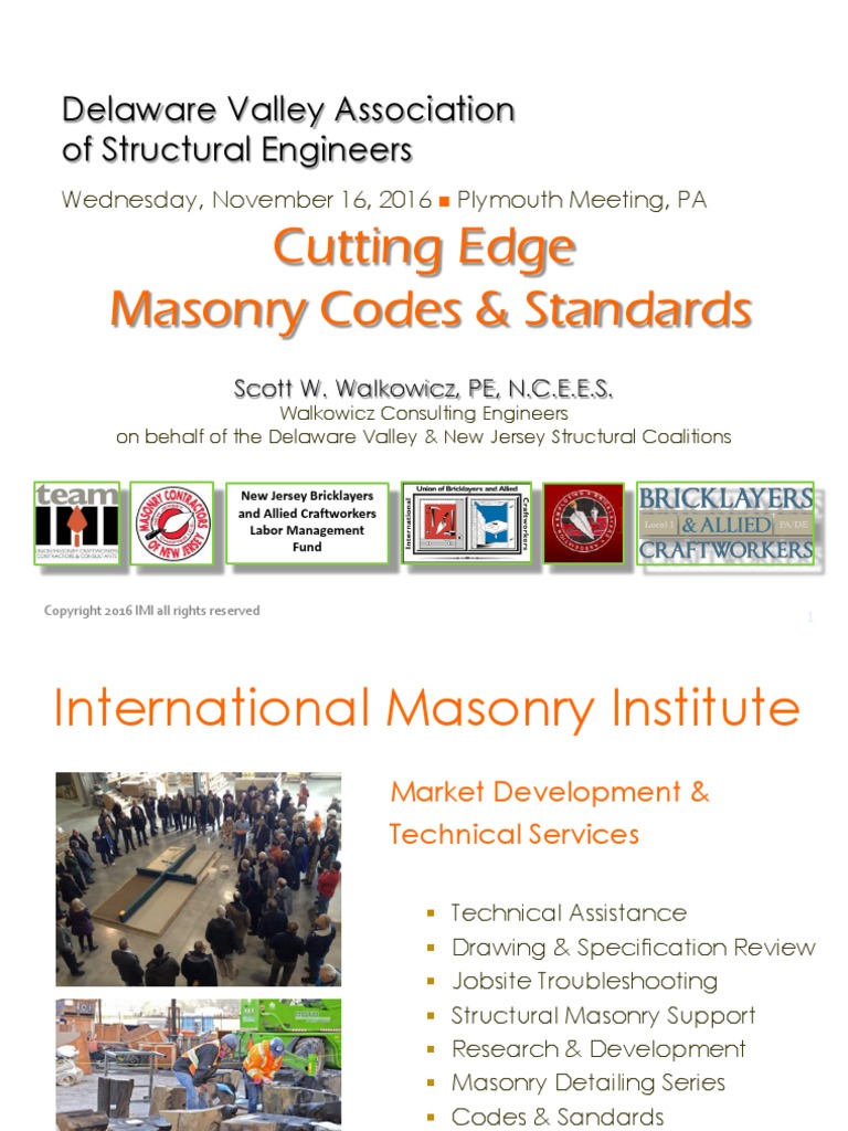 Cutting Edge Masonry Codes and Standards | PDF | Masonry | Strength Of ...