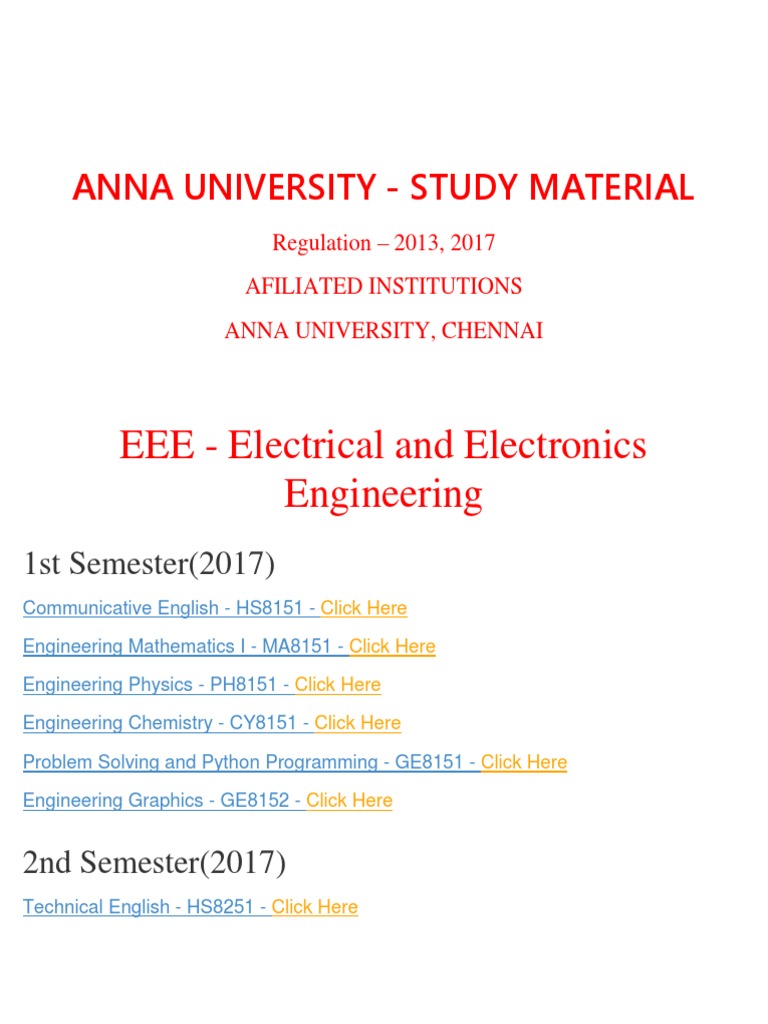 Eee Department - ANNA UNIVERSITY Important Question and Answers ...