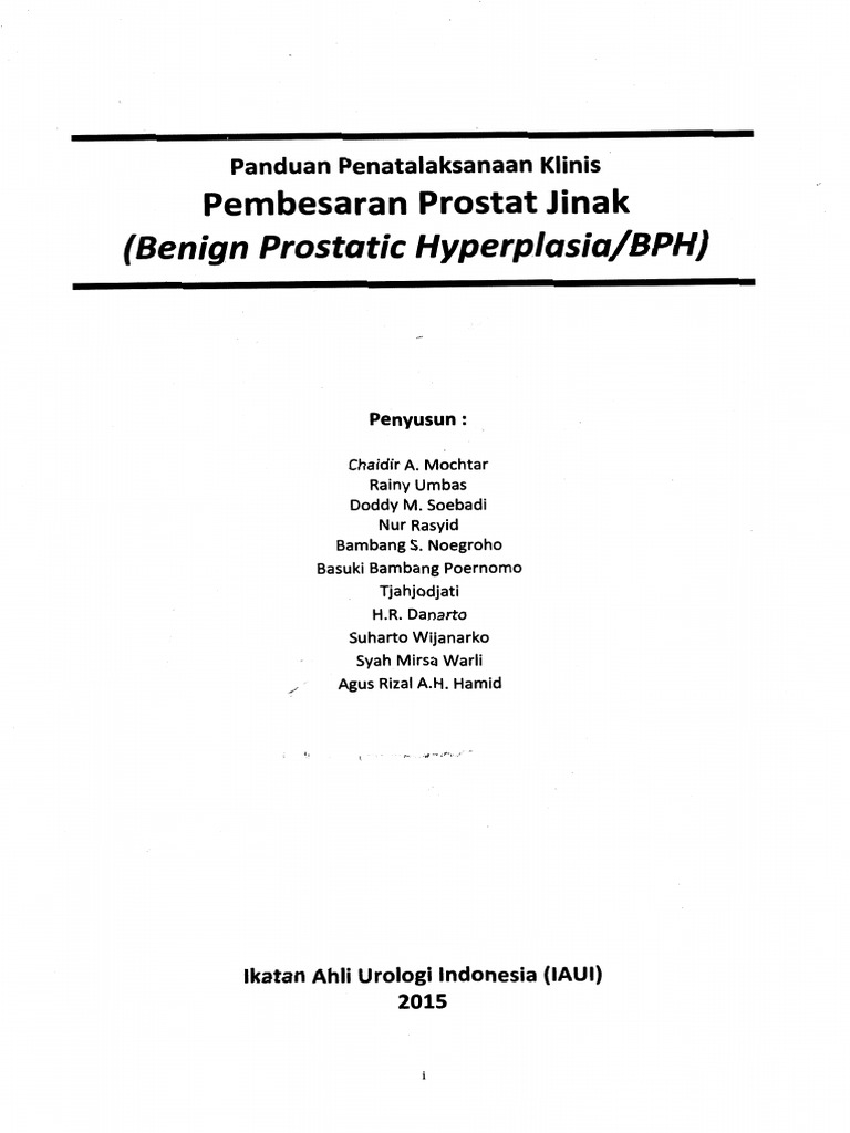Panduan Klinis BPH Indonesia 2015 | PDF