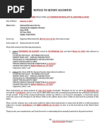 3.3-Notice of Fault | PDF | Notary Public | United States Postal Service