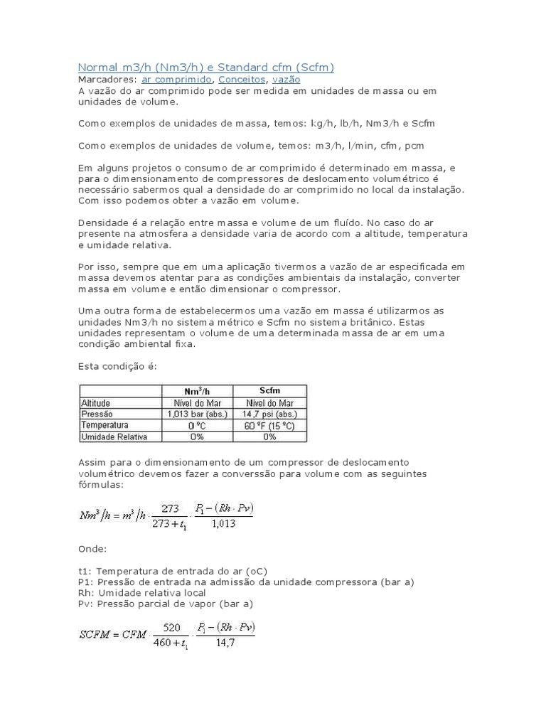 Normal m3 | Download grátis PDF | Umidade relativa | Pressão