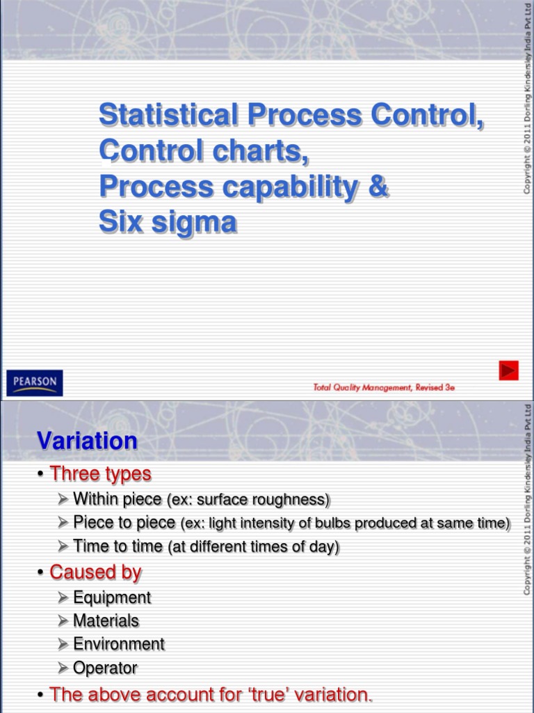 SPC, Control Charts, Process Capability, Six Sigma | Download Free PDF ...