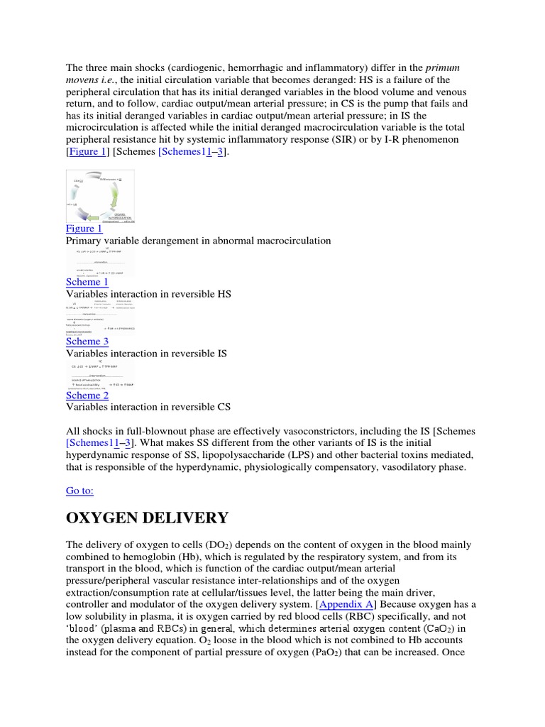 The Three Main Shocks | PDF | Hypoxia (Medical) | Shock (Circulatory)