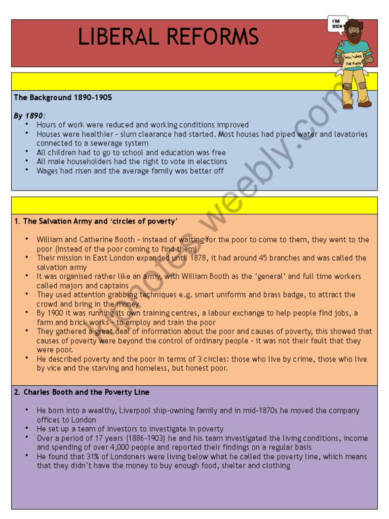 Overview of Liberal Reforms 1890-1914 | PDF | Poverty | Poverty ...