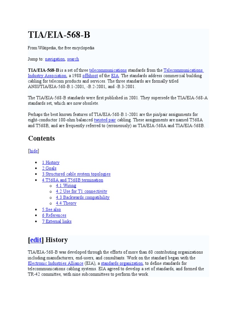 A Detailed Overview of the TIA/EIA-568-B Standards for Commercial ...