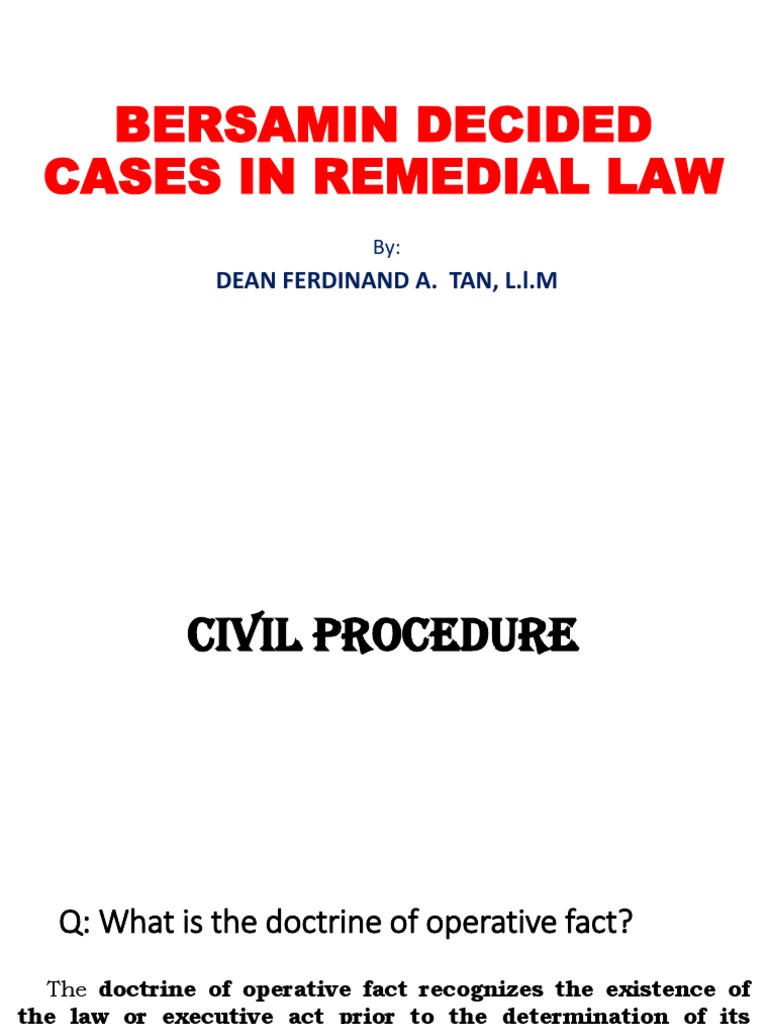 Dean Tan-1 PDF | PDF | Mandamus | Certiorari